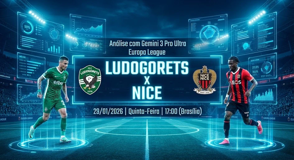 Palpite Ludogorets X Nice - Europa League - 29/01/2026